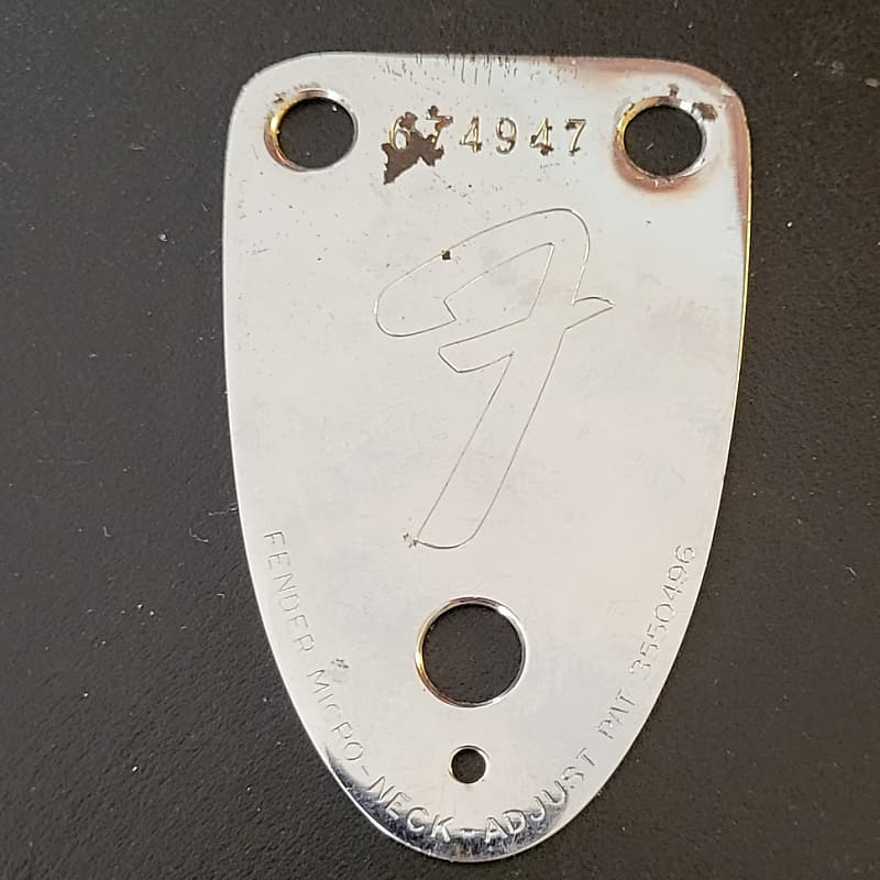1975 Fender Stratocaster 3 bolt neck plate | Reverb