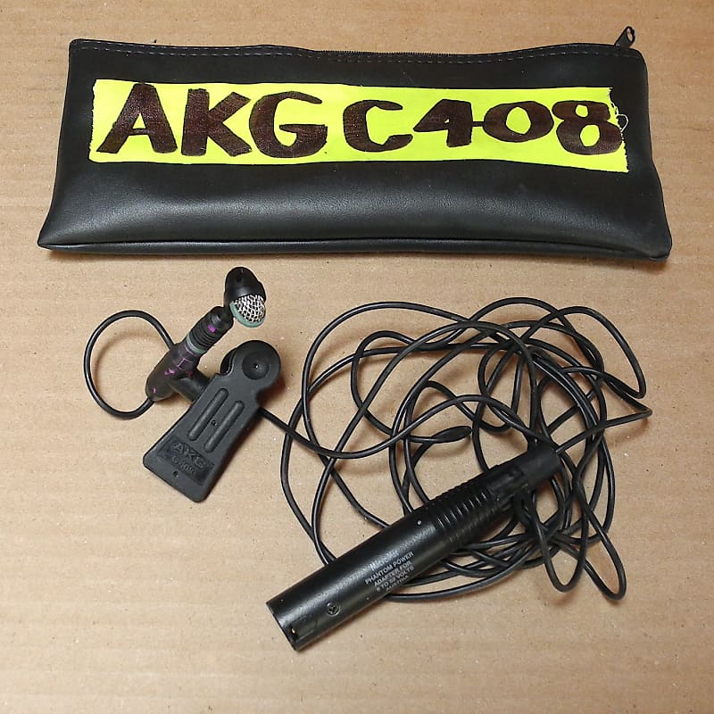 AKG C408 Clip On Instrument Condenser Microphone Horns Drums | Reverb