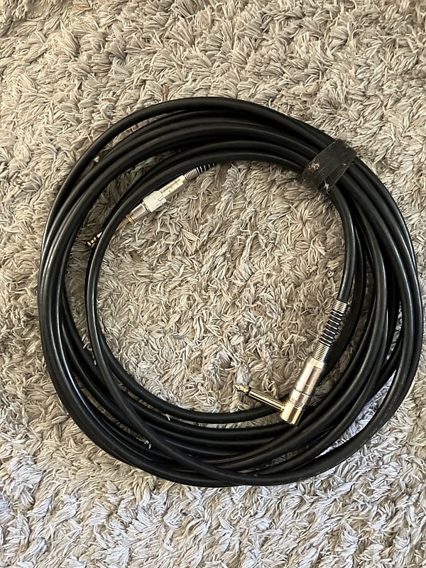 20 FT Silver Match Premium Cable Gold Tip 1/4” TS Angle to | Reverb