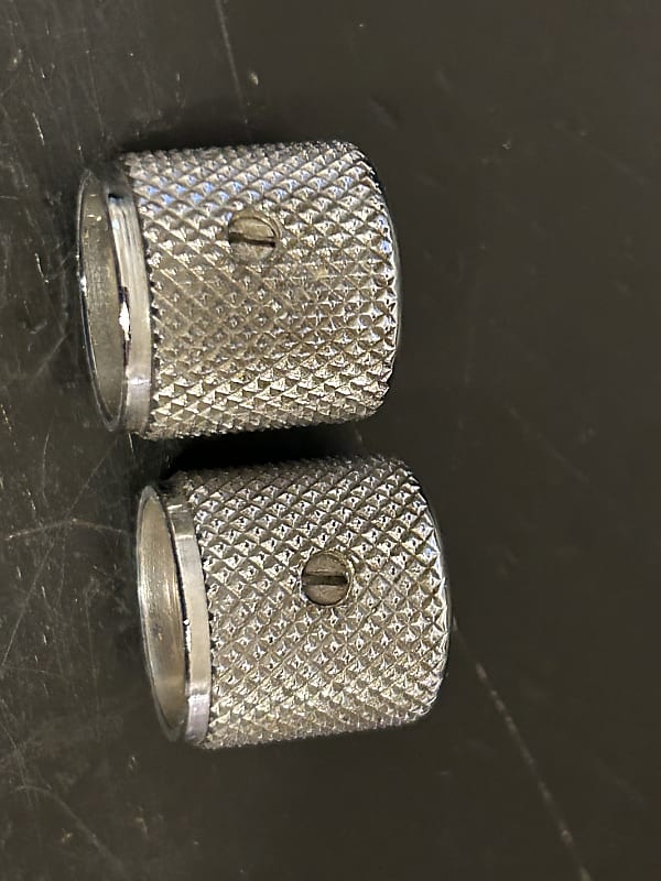 Fender Telecaster knobs pair late 1960s - chrome | Reverb