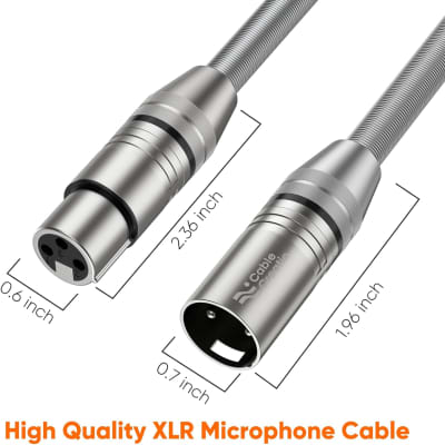 XLR Cable 6ft,Microphone XLR Male to Female Gender Change | Reverb