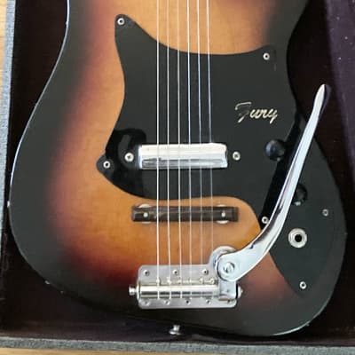 1967 Alamo Fury USA Made Sunburst Guitar, Tremolo, W/Case, | Reverb