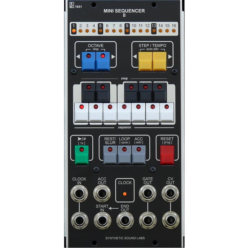 Synthetic Sound Labs Model 1651 - Mini Sequencer II [5U/MU] | Reverb