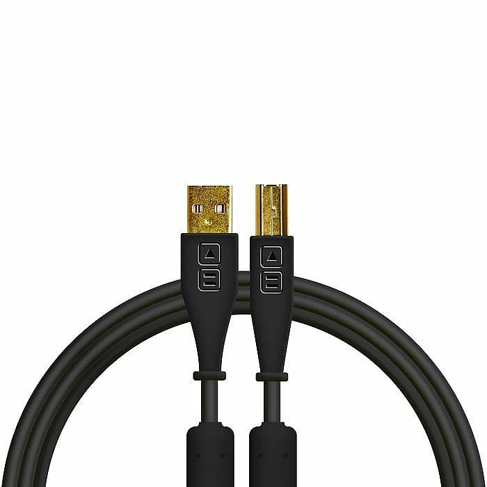 DJ Tech Tools Straight USB-A To USB-B Chroma Cable (black, | Reverb