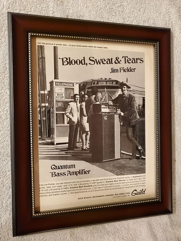 1969 Guild Guitars Promotional Ad Framed Jim Fielder | Reverb UK