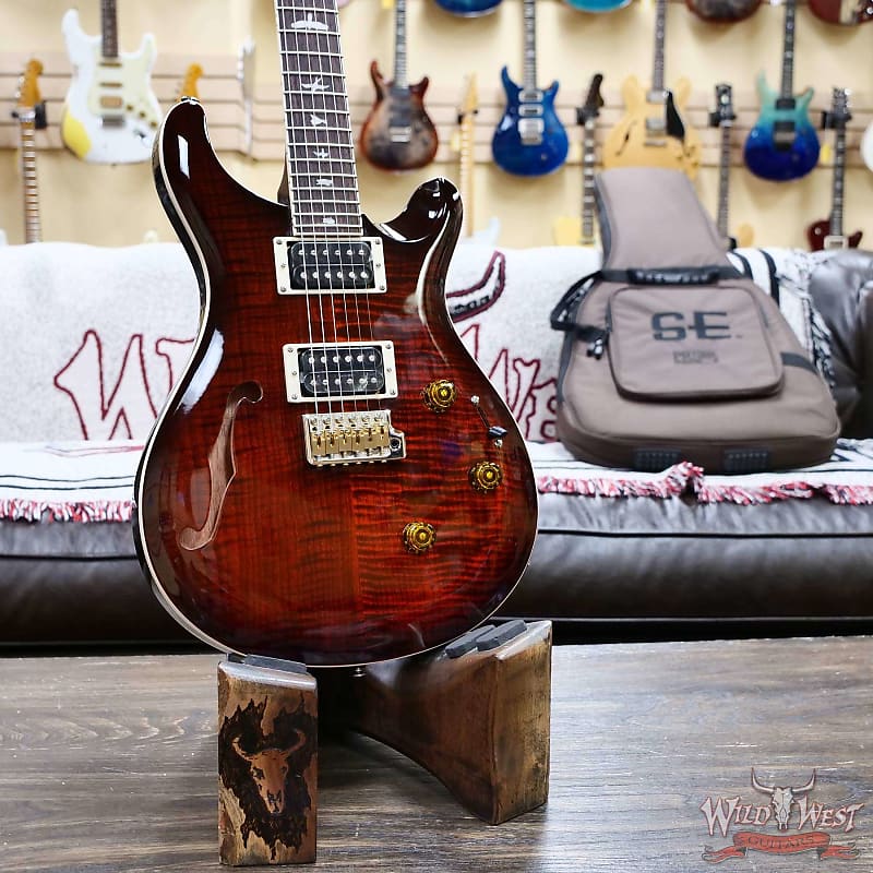 Paul Reed Smith PRS SE Custom 24 Semi-Hollow Piezo Orange | Reverb