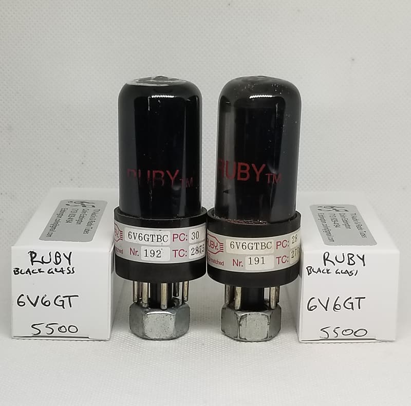 Ruby 6V6GTBC Factory Perfectly Matched Pair NOS 6V6 | Reverb