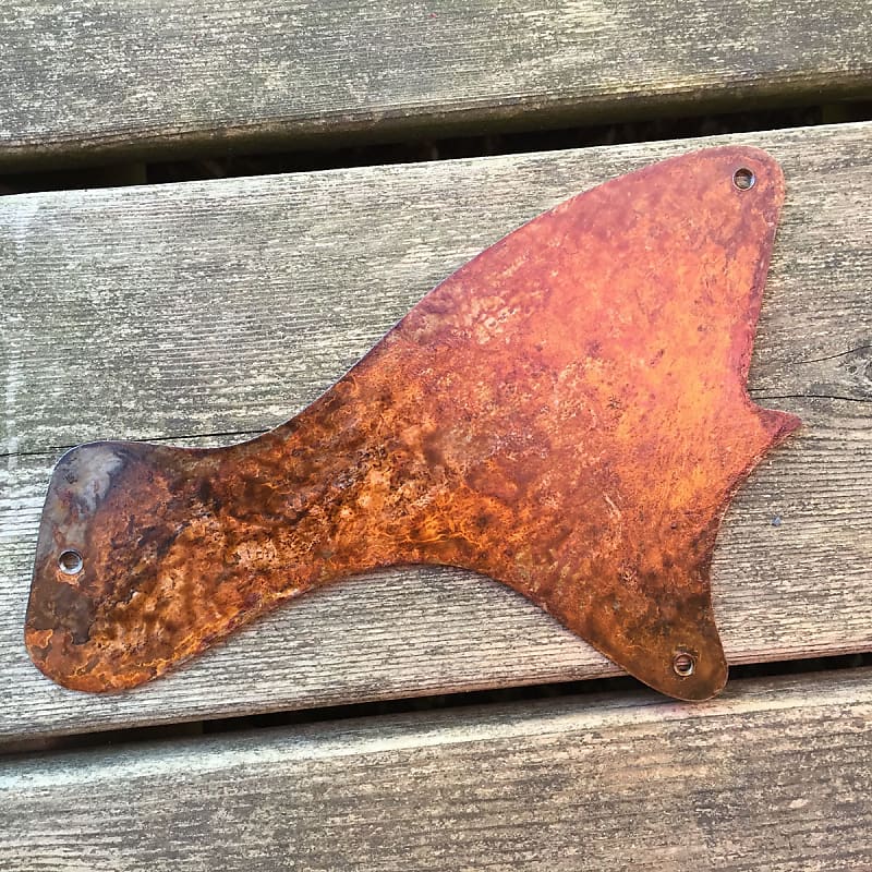 Rusted Relic LPJR textured Rust metal pickguard. | Reverb Canada