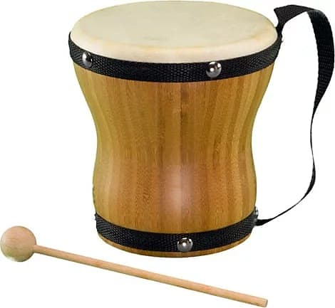 Bamboo Single Bongo W/Strap Handle | Reverb