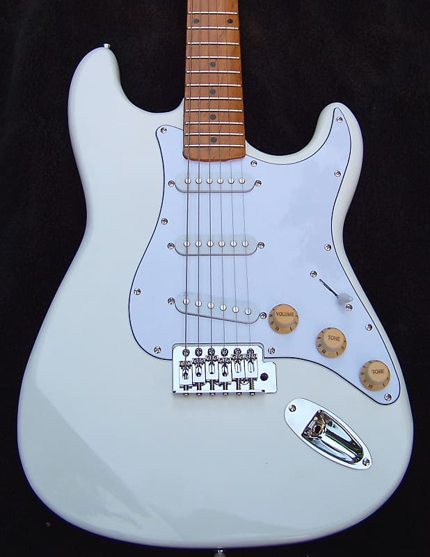 X-Light White Solid Mahogany Strat Guitar 5lbs. 4 oz + SRV | Reverb