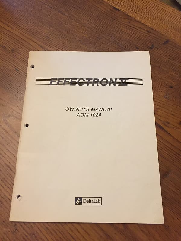 Original DeltaLab Effectron II Manual | Reverb