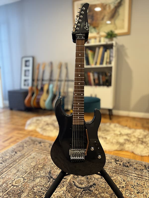 Suhr Modern 7 String - Black Sparkle | Reverb