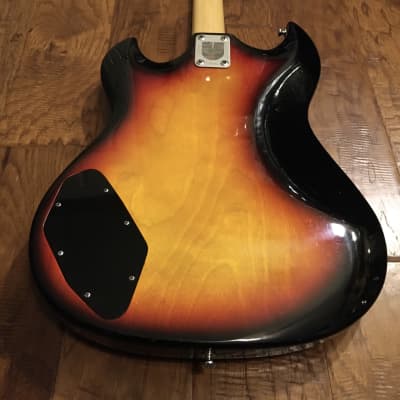 Vintage Univox Badazz Bass Guitar 1974 Sunburst with Original | Reverb