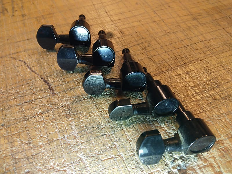 Kramer 5 In Line Tuning Machine Heads 2000s - Black | Reverb