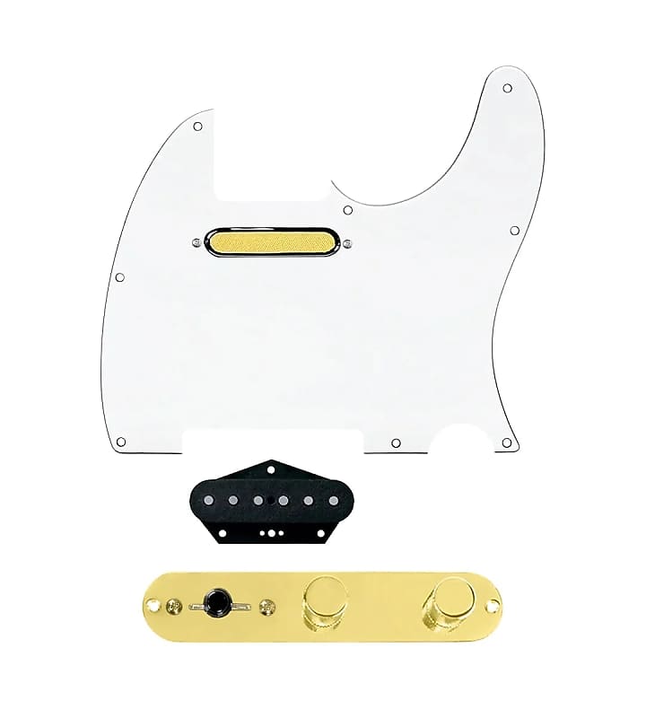 920D Custom Gold Foil Pickup 4 way Loaded White / Gold | Reverb