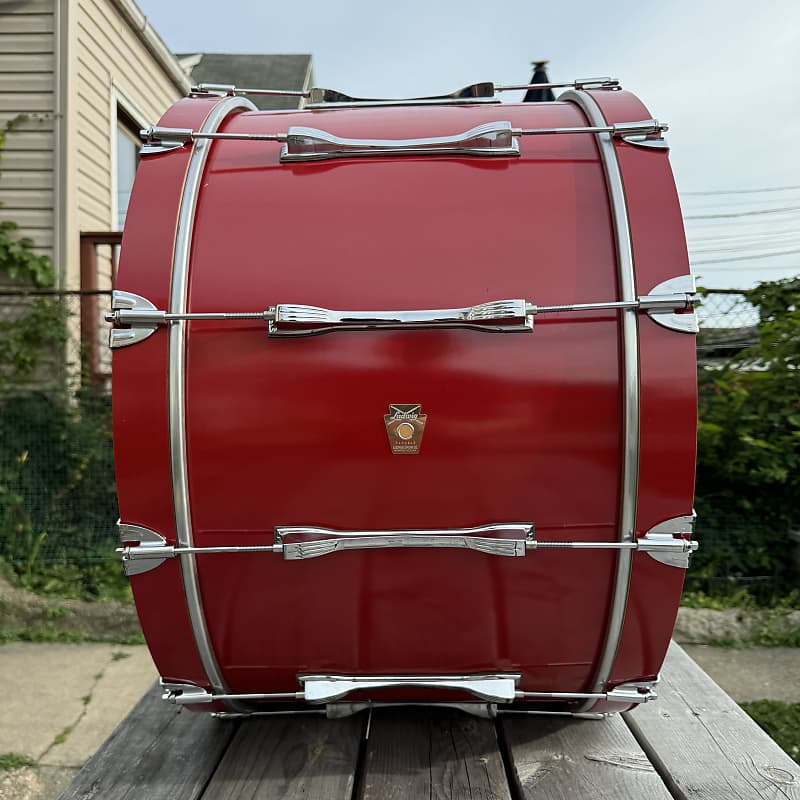 Ludwig 26” x 14” (Deep) Marching / Concert Bass Drum - Red | Reverb