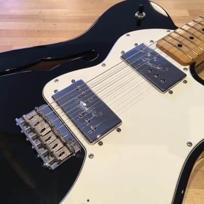 Fender 2009 FSR 72 Thinline Telecaster Deluxe, Black + Gigbag | Reverb