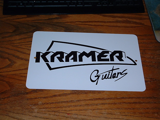 Kramer Guitars Metal wall sign White | Reverb