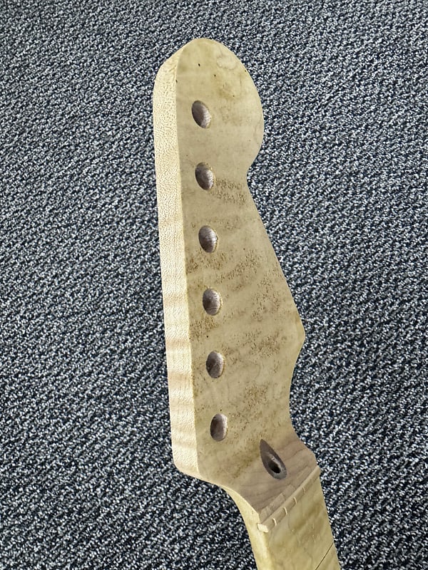 Warmoth Strat Neck - Flame Maple Boatneck Profile | Reverb