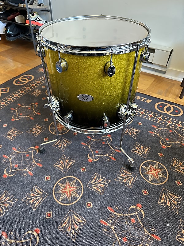 PDP X7 all Maple Series 2007 - Gold to Black Sparkle Fade | Reverb