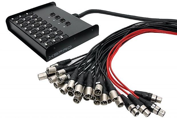 XSPRO 24 X 4 Channel 50' Pro Audio Low Profile Stage Box | Reverb