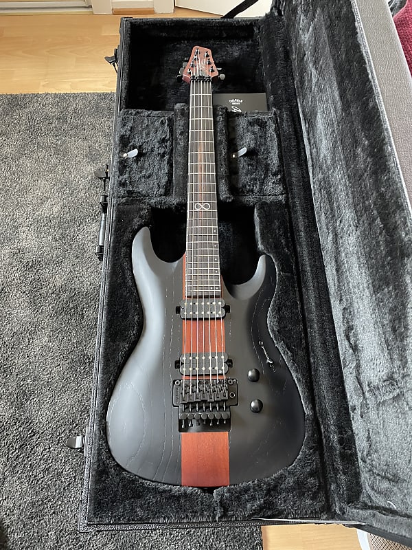 Chapman Rob Scallon 7 String Black Lunar ML1-7RS | Reverb