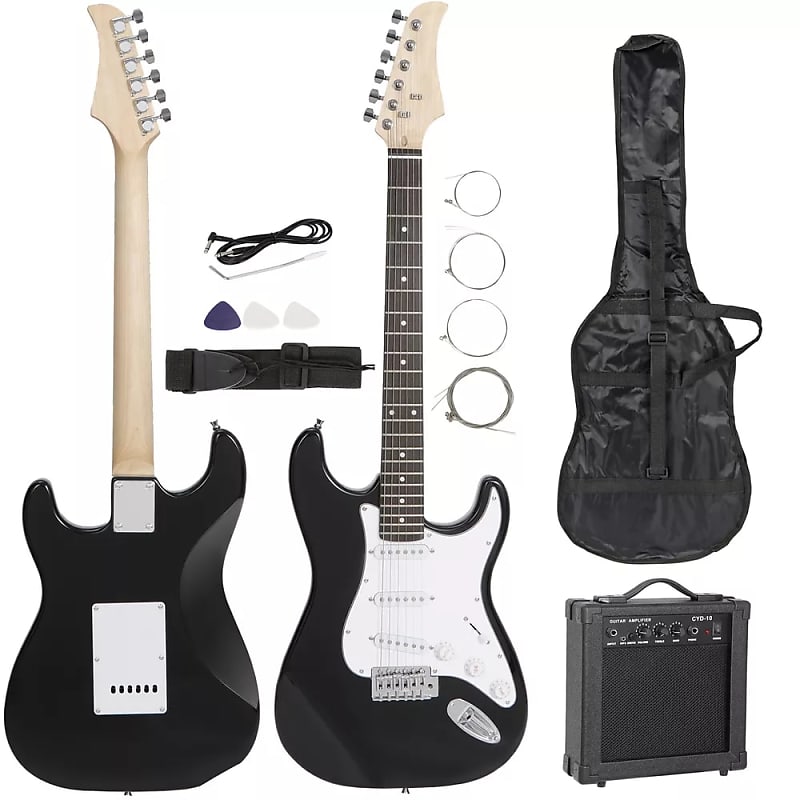 Full Size 39'' Black Electric Guitar & Amp Case Accessories | Reverb