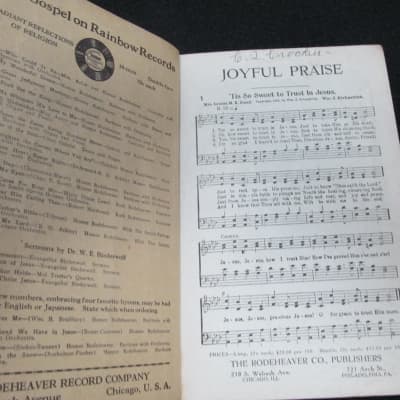 The Rodeheaver Company "Joyful Praise" Vintage Song Book | Reverb