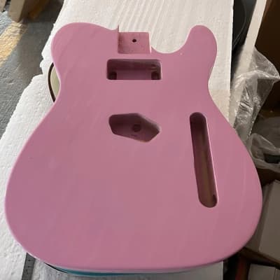 Pink Finish Telecaster Style Guitar Body Project | Reverb