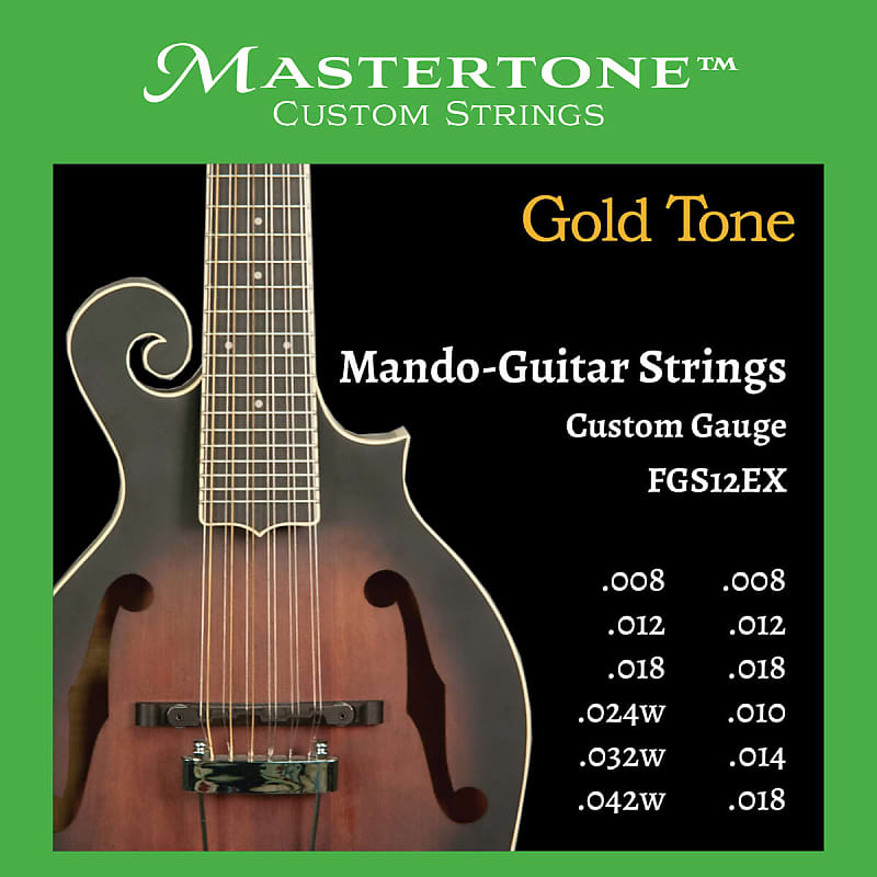 Gold Tone FGS12EX 12-String Mando-Guitar Strings (Extra | Reverb