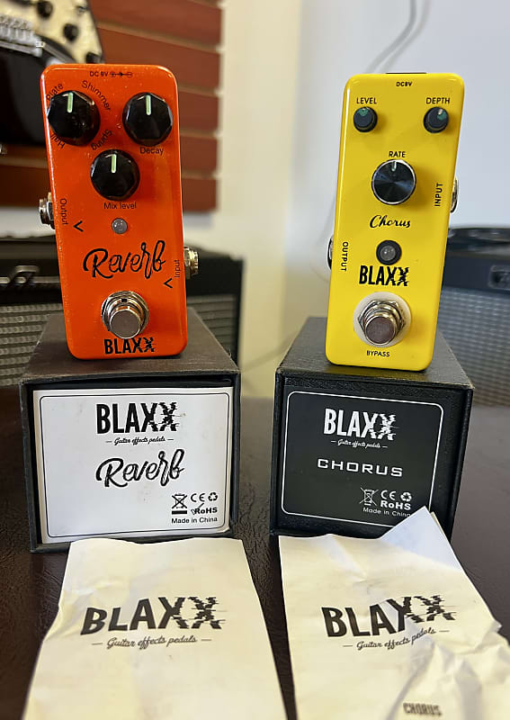 -USED- Blaxx Chorus & Reverb Effect Pedal Bundle | Reverb