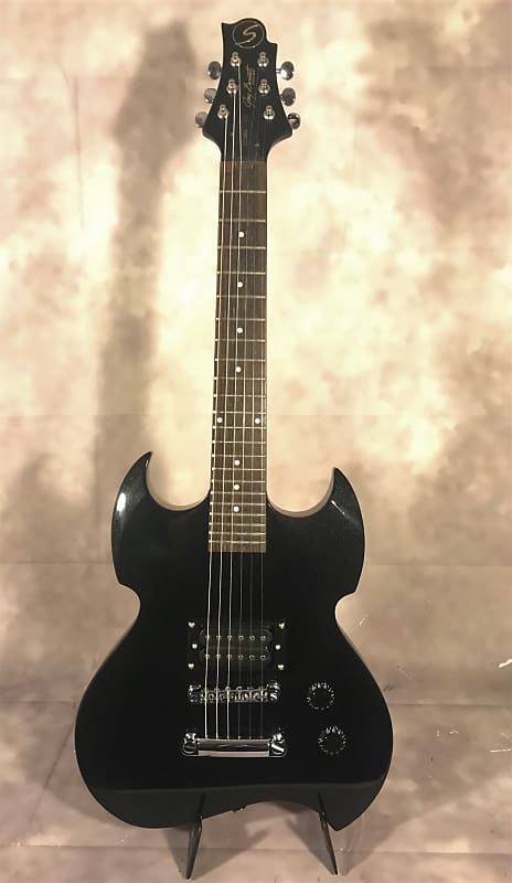 Samick MCA-1 Black Sparkle Short Scale Electric Guitar | Reverb
