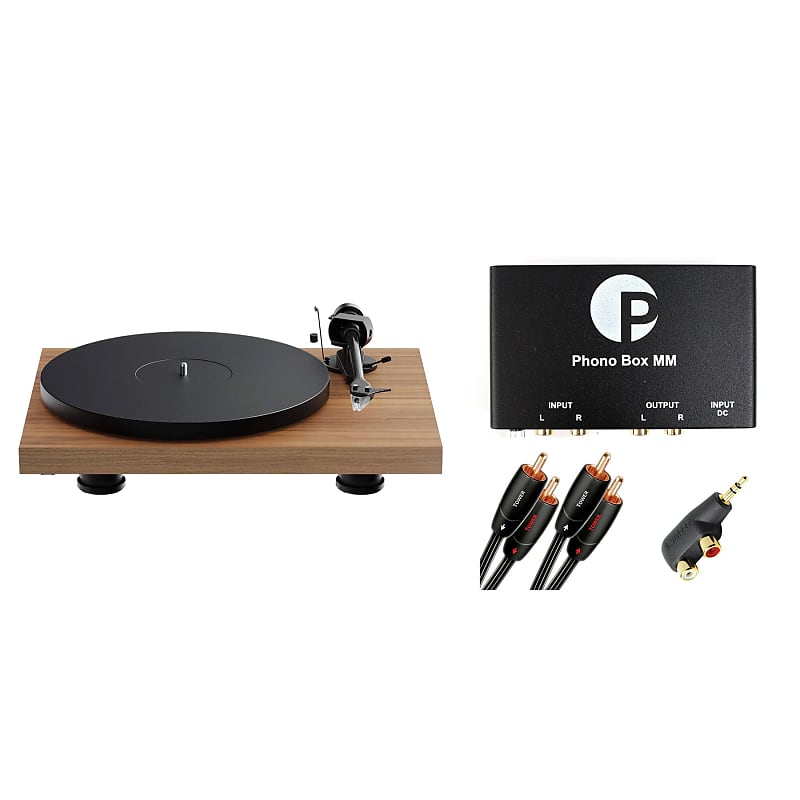 Pro-Ject: Debut EVO 2 Turntable Satin Walnut + PREAMP PACK | Reverb
