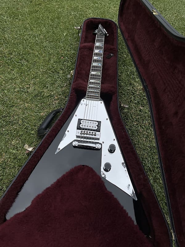 Washburn Paul Stanley Flying V PSV2200B Custom Shop USA Black | Reverb