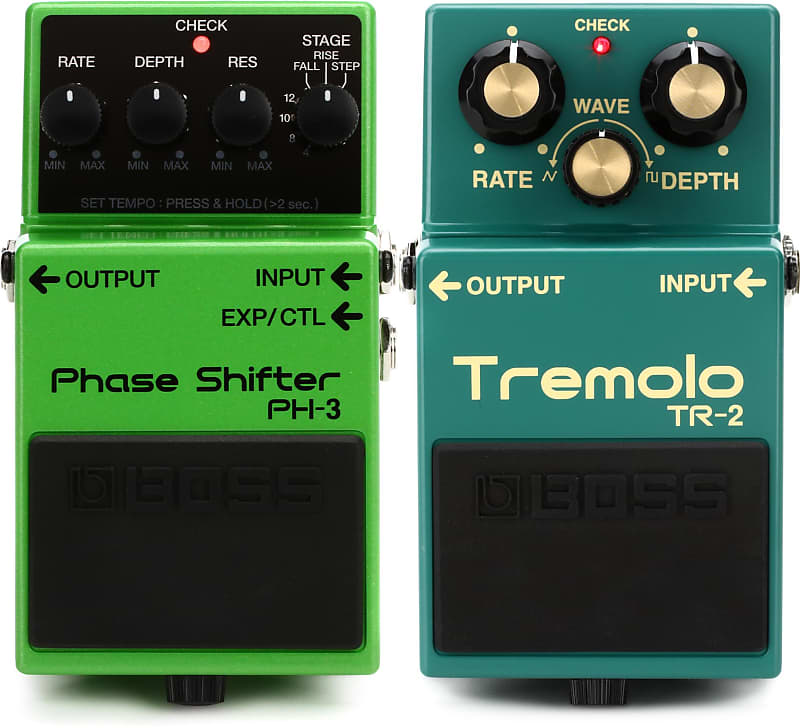 Boss PH-3 Phase Shifter Pedal Bundle with Boss TR-2 Tremolo | Reverb