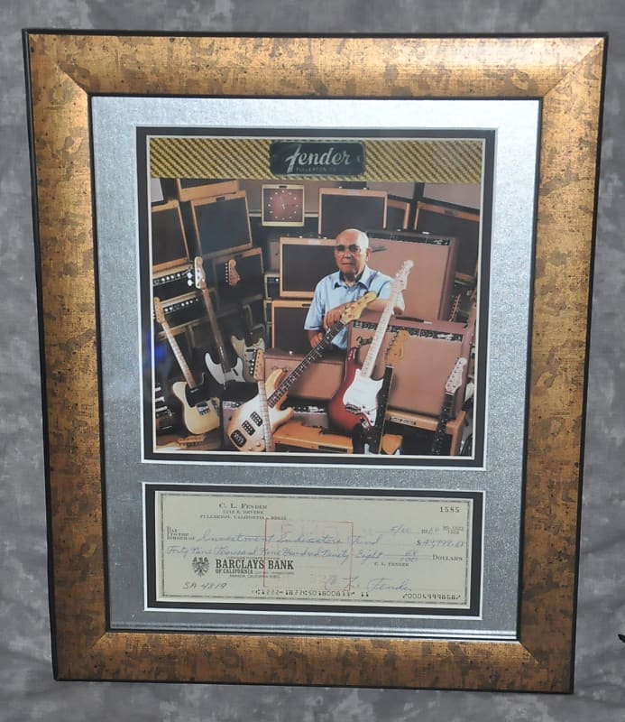 Leo Fender 1969 Autographed Signed Matted & Framed Business | Reverb