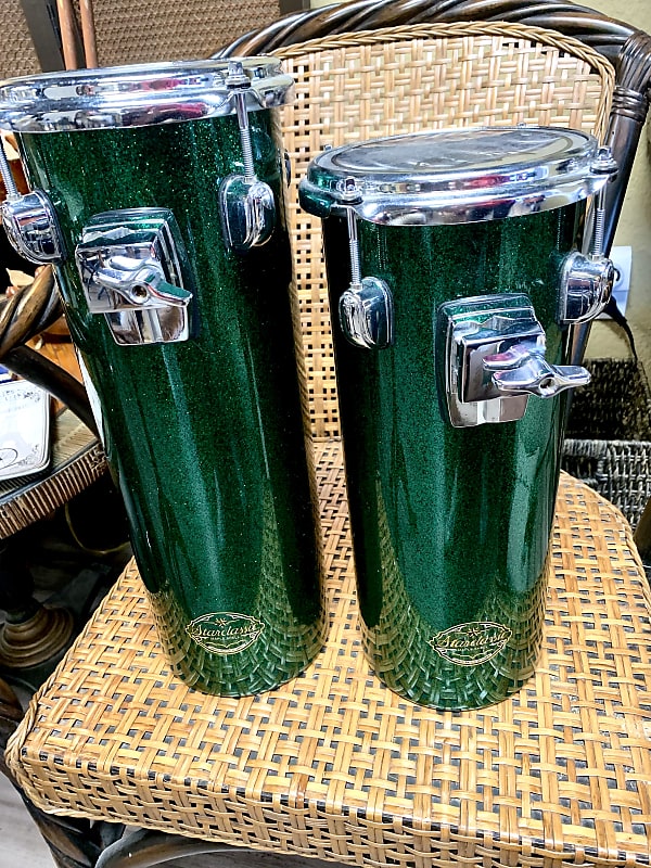 Tama Octobans Custom 1998 - Emerald Green Lacquer Sparkle | Reverb