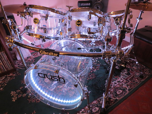 7 Piece Shell Pack 22 10 12 13 14 16 18 Acrylic Drum Set | Reverb