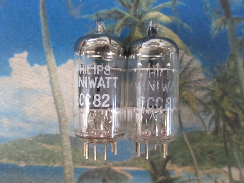 Pr Amperex ECC82 Philips Miniwatt 12AU7 Preamp Tubes Vintage | Reverb