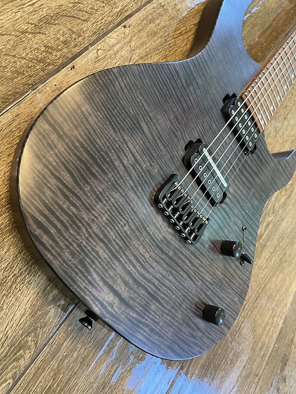 Kiesel Aries Transparent Black w/flame maple top | Reverb
