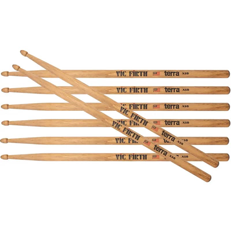 Vic Firth American Classic X5B Terra Drum Sticks 4-Pair Value | Reverb