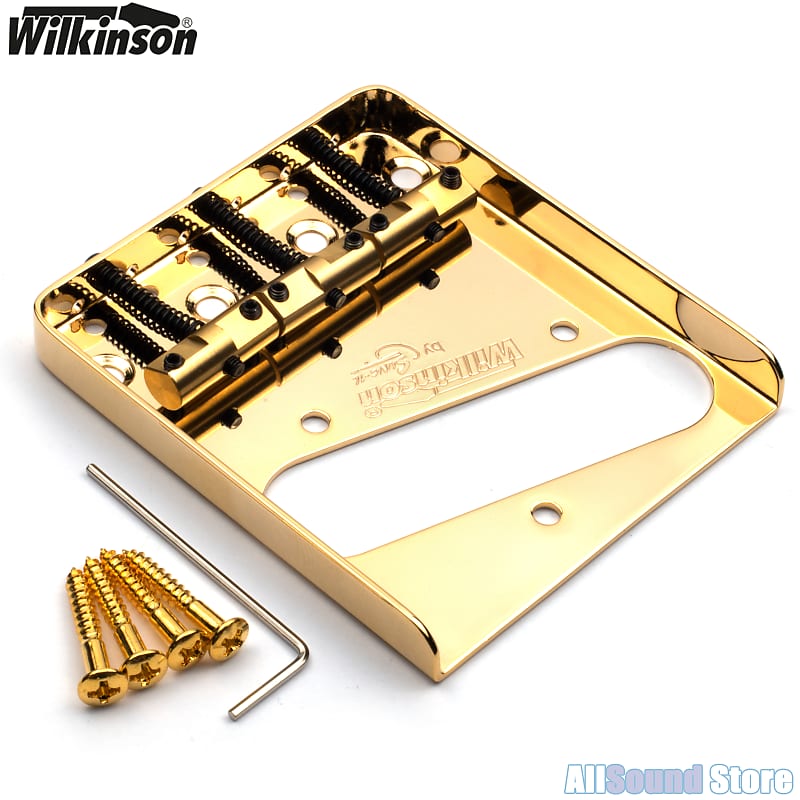 Wilkinson WTB GOLD Vintage Telecaster Guitar Bridge w/ | Reverb UK