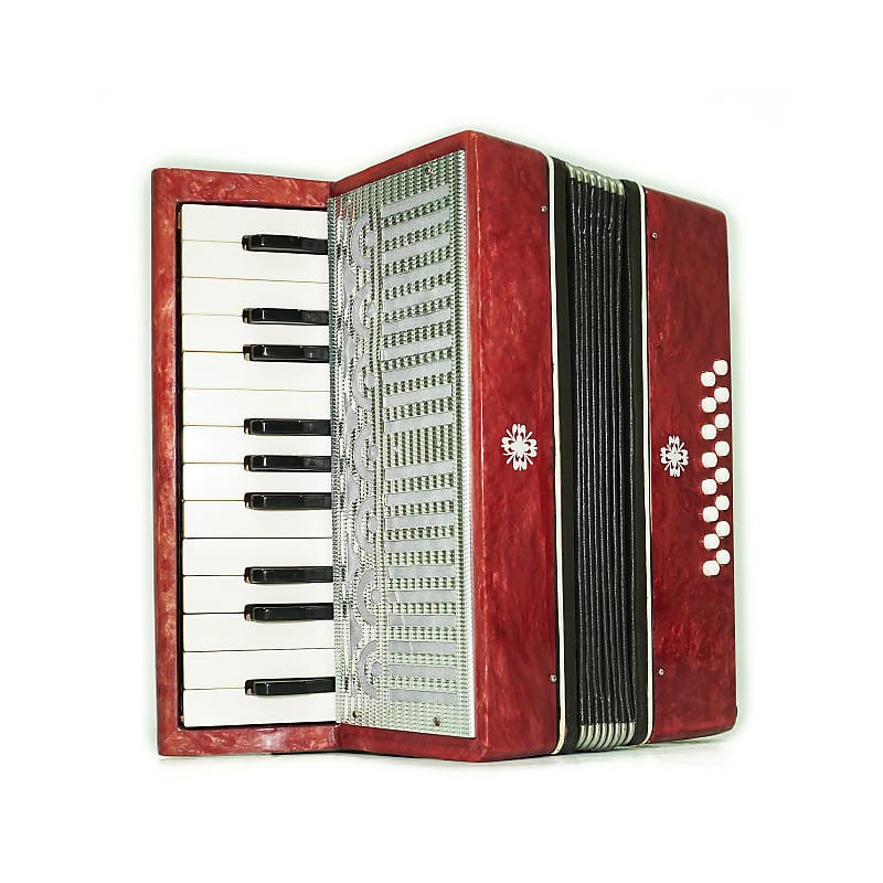 Small Russian Accordion Lightweight Piano Accordian Malysh | Reverb
