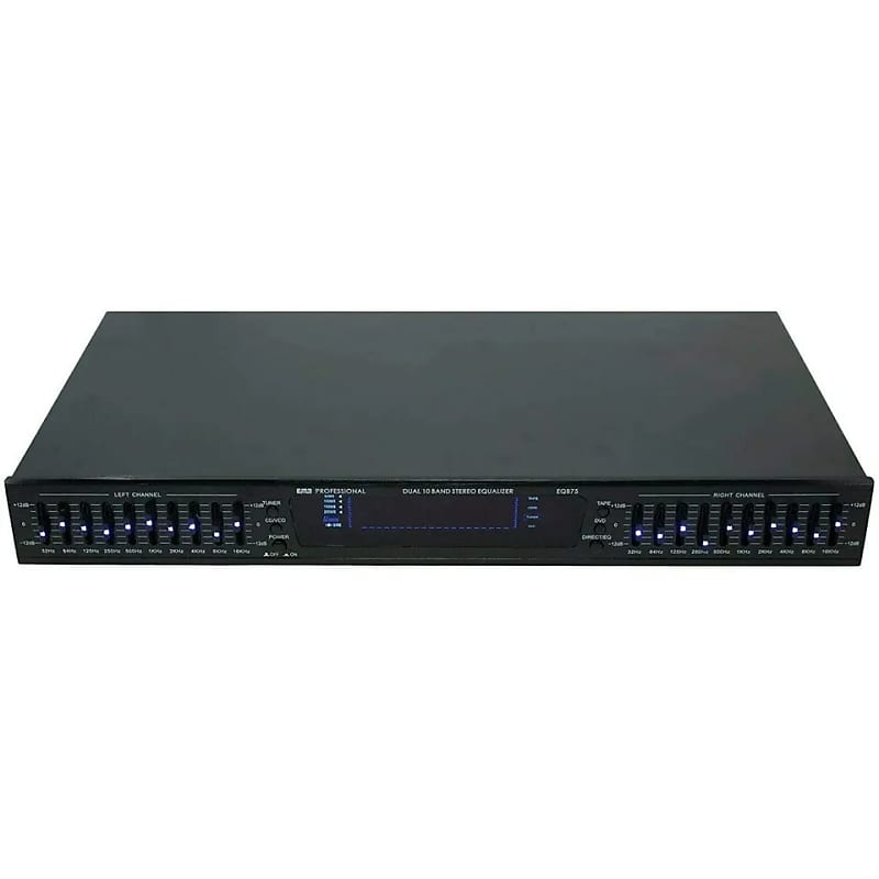 EQB75 19'' Rack Mount Dual 10 Band 4 Input Stereo Spectrum | Reverb