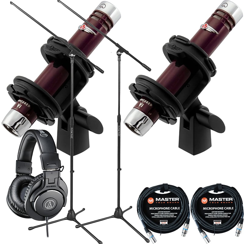 Vanguard V1 Pencil Condenser Microphone Kit w/ Stands, | Reverb