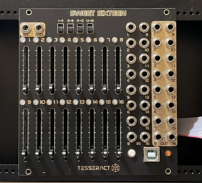 Tesseract Modular Sweet Sixteen Fader Bank Eurorack Module | Reverb