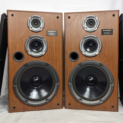 Technics SB-CR77 3-Way Floor Speakers - 1980s Walnut | Reverb