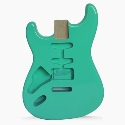 Green Left Hand Mahogany Guitar Body, Neck Rosewood | Reverb UK