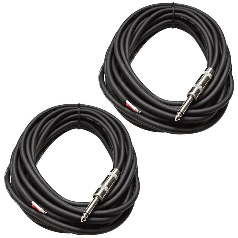 2 25' Raw Wire-1/4" PA/DJ SPEAKER CABLES | Reverb