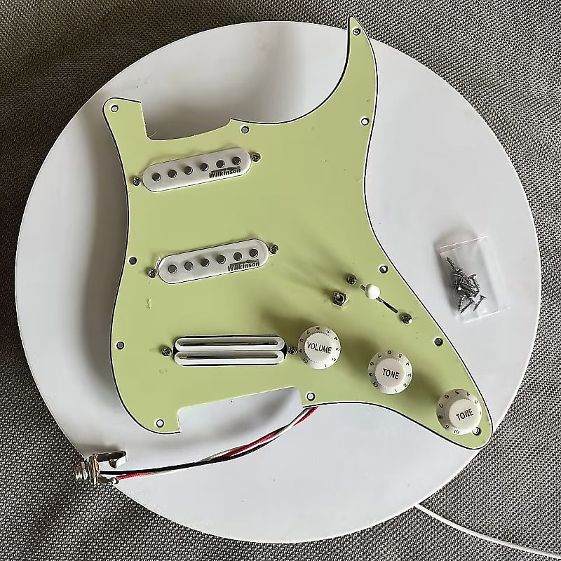 Mint Green Guitar Prewired Loaded Pickguard Multi Function | Reverb